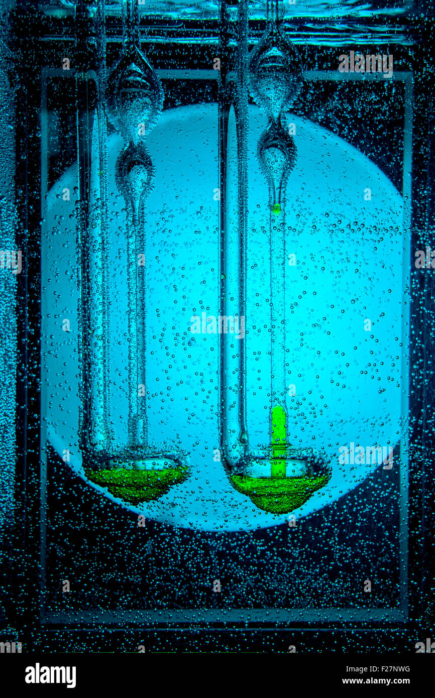 Vertical background picture of chemical process in laboratory Stock ...