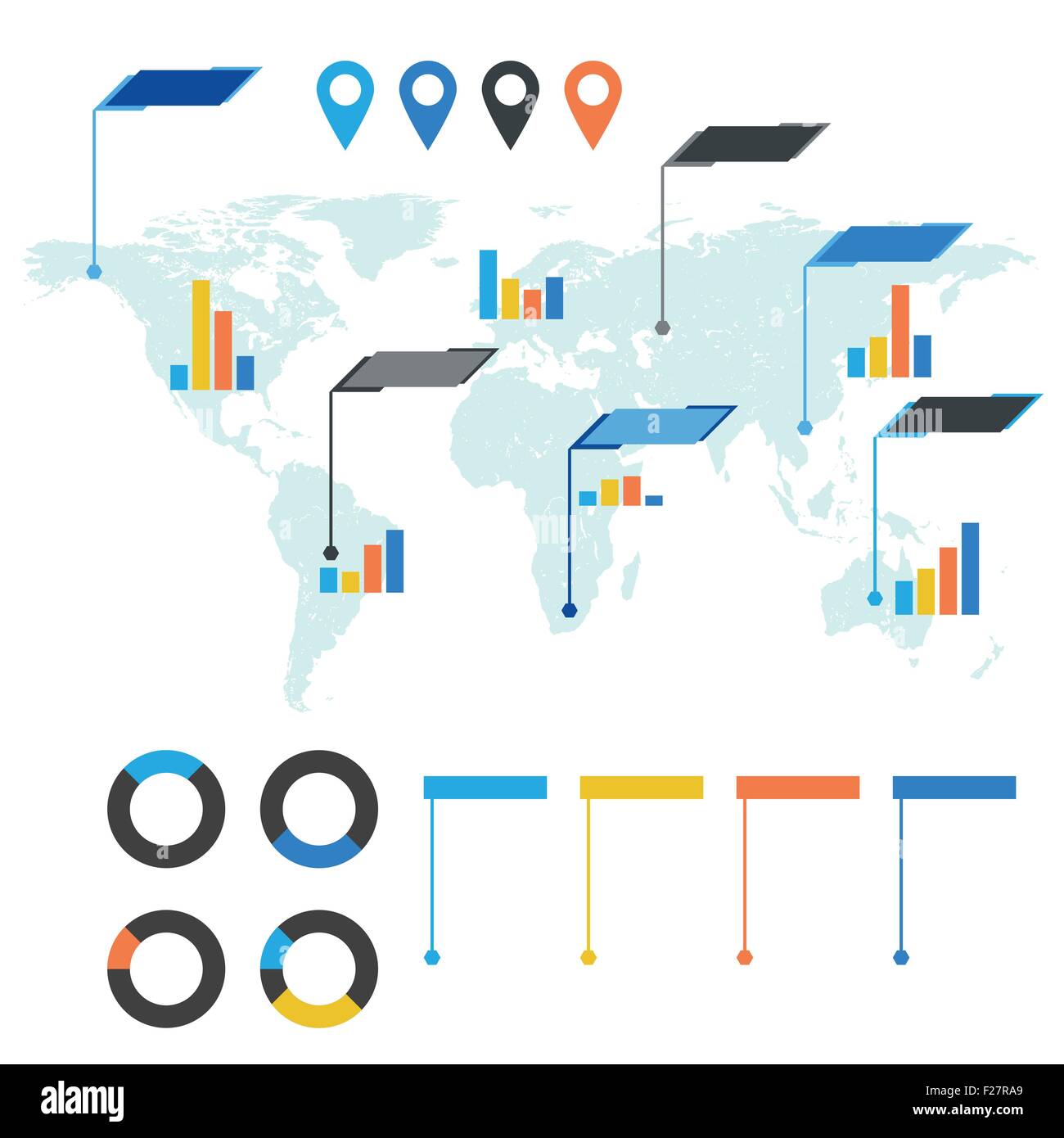 World map graphs Stock Vector Images - Alamy