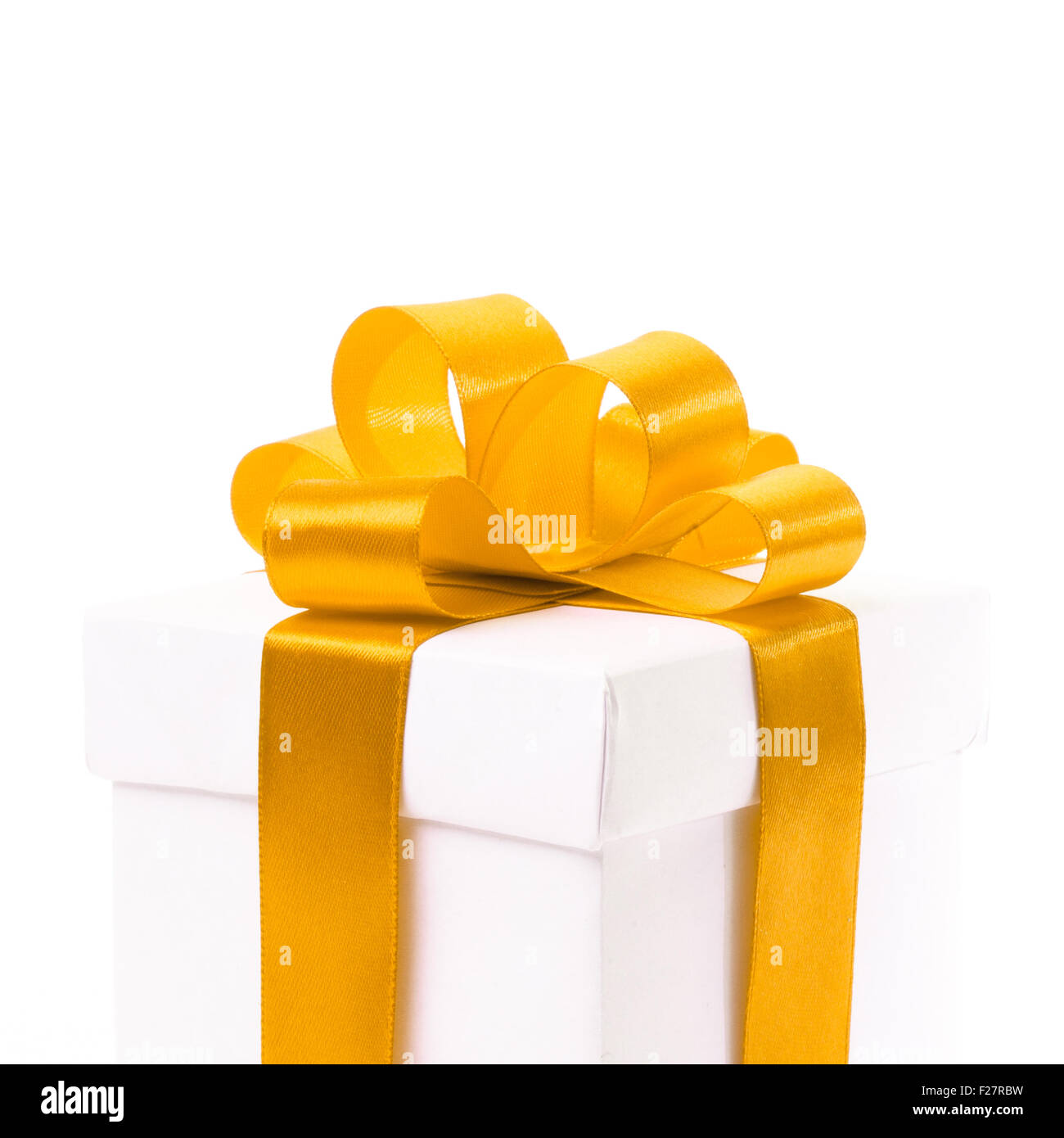 blank gift box with ribbon and bow Stock Photo - Alamy