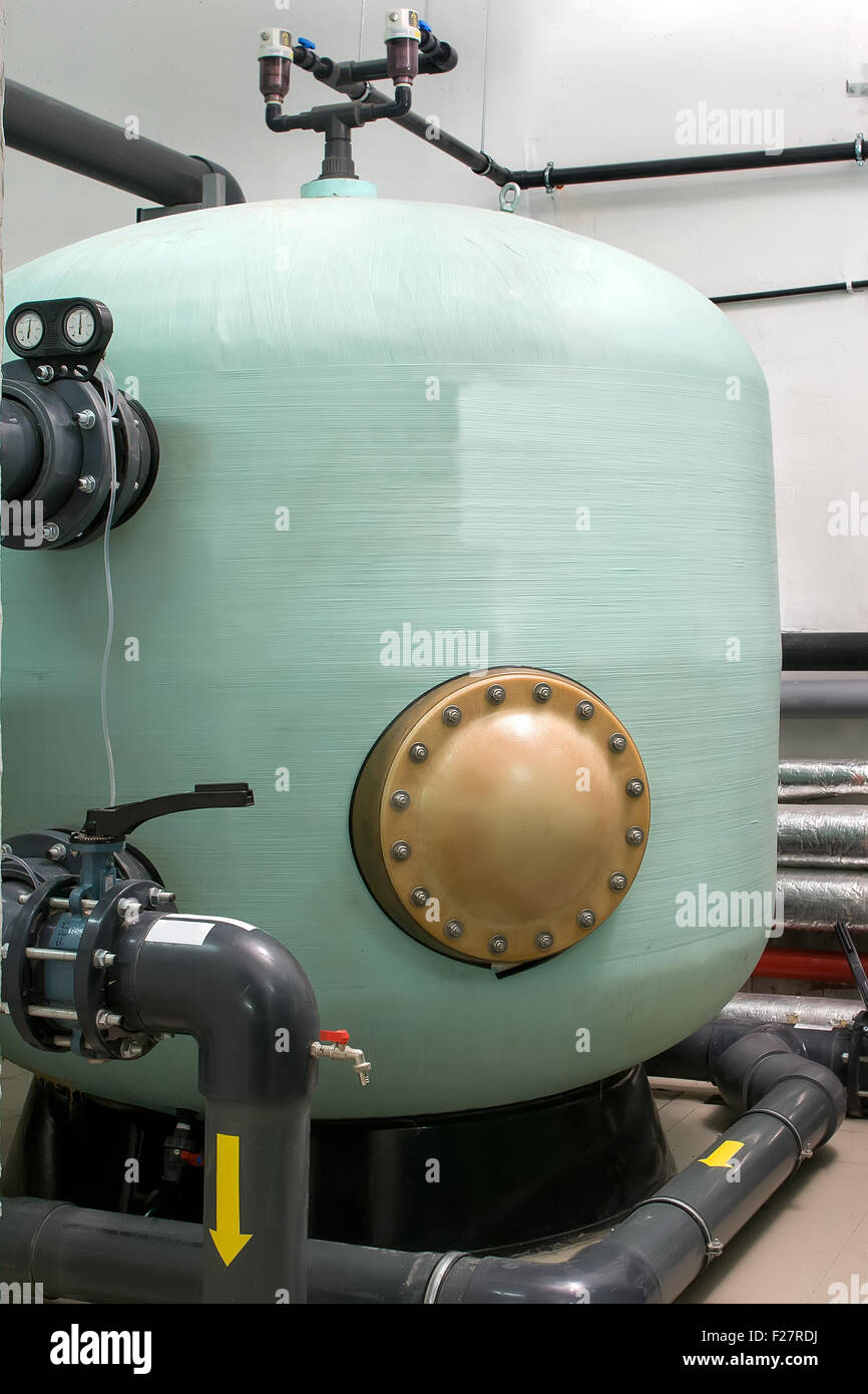 big tank for water disinfection and purification Stock Photo - Alamy