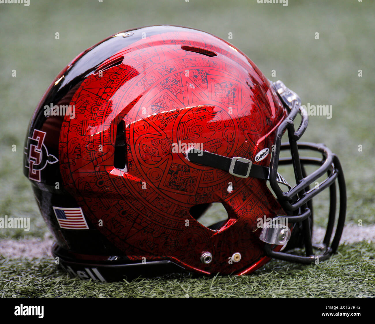 Berkeley USA CA. 12th Sep, 2015. San Diego State Helmets during the ...