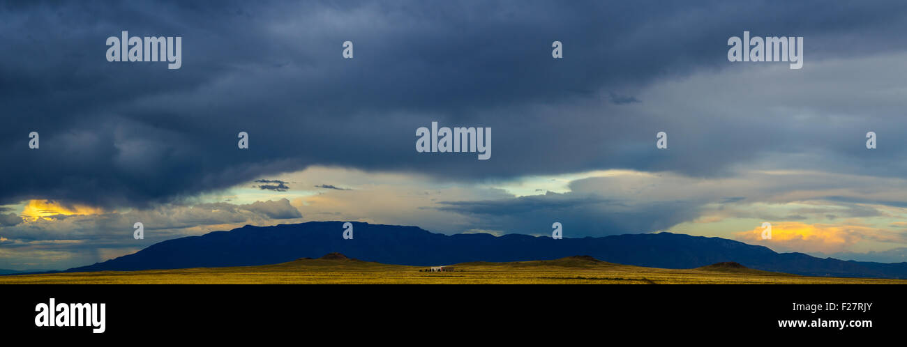 Monsoon Storm clouds over the Sandia Mountains east of Albuquerque, New ...
