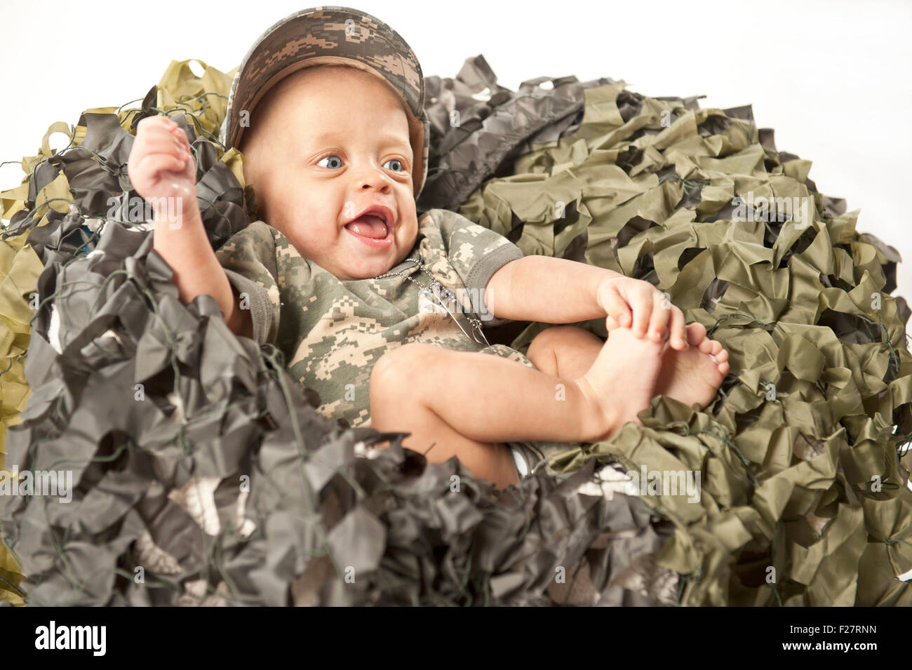 Cute Military Baby Stock Photo - Alamy