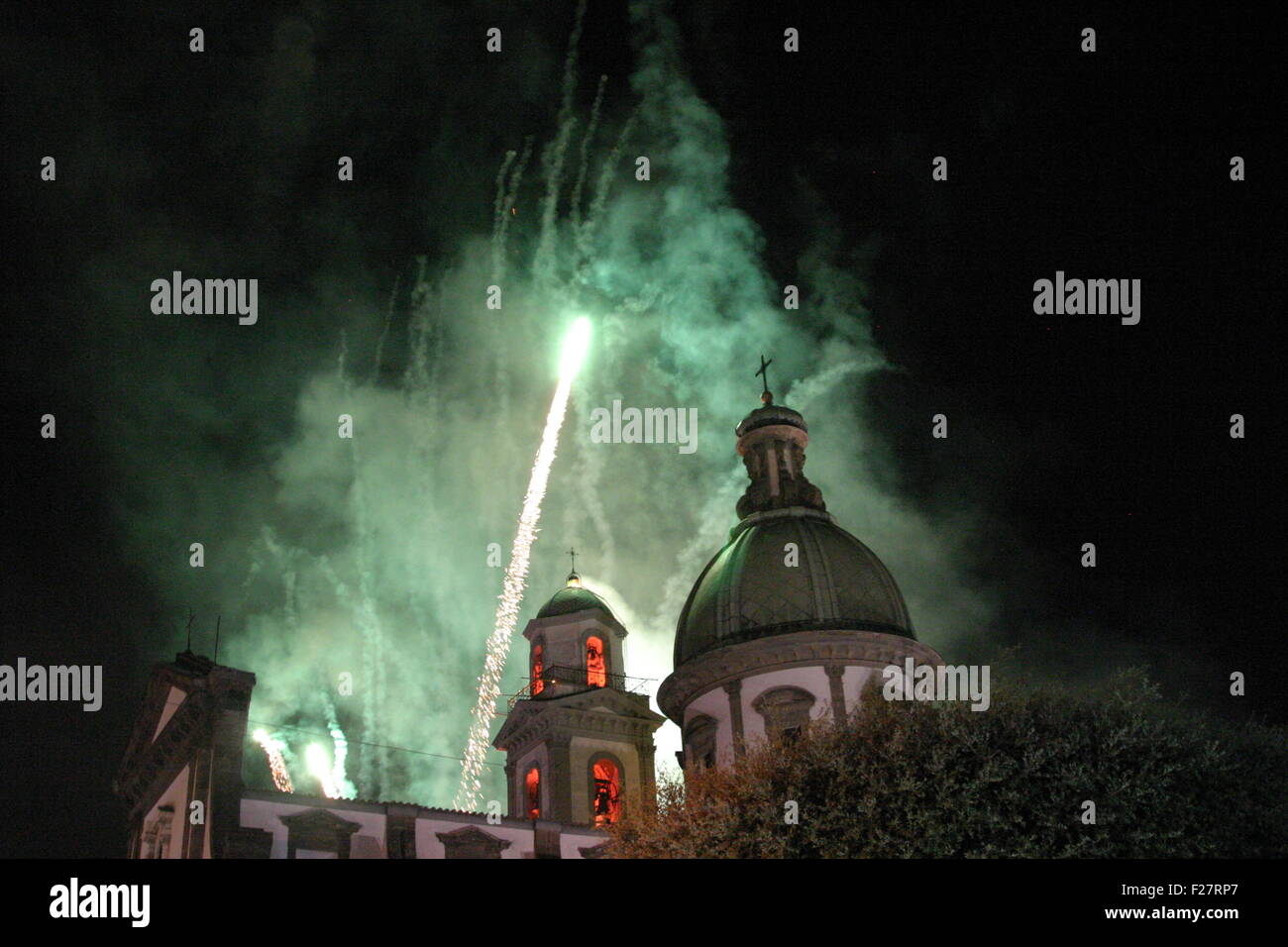Sant'Anastasia, Italy. 12th Sep, 2015. The Bell Tower of the Marian ...