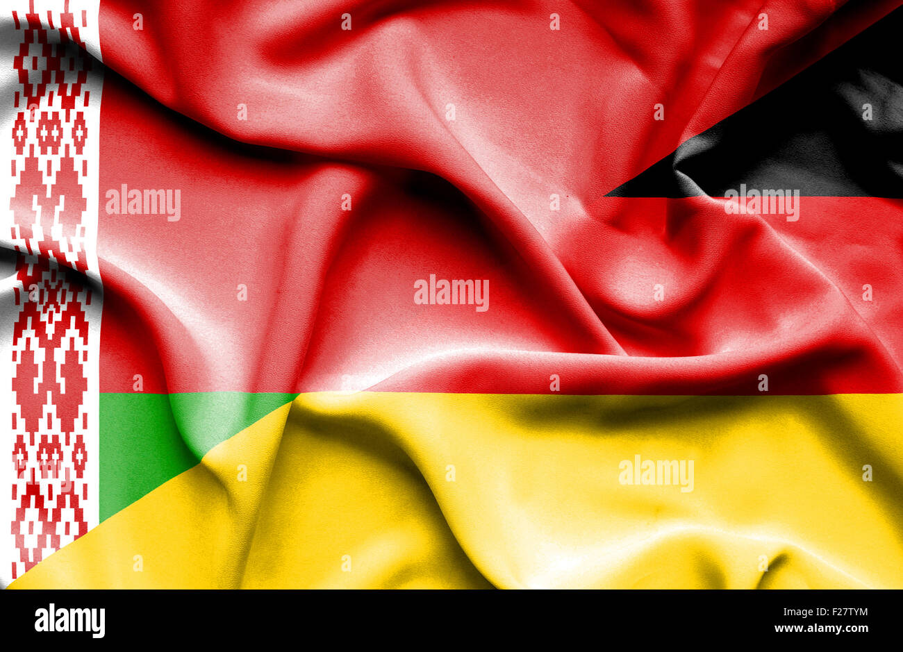 Waving flag of Germany and Belarus Stock Photo - Alamy