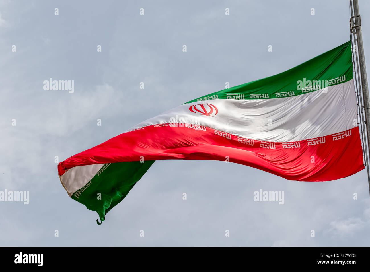 Waving iran flags hi-res stock photography and images - Alamy