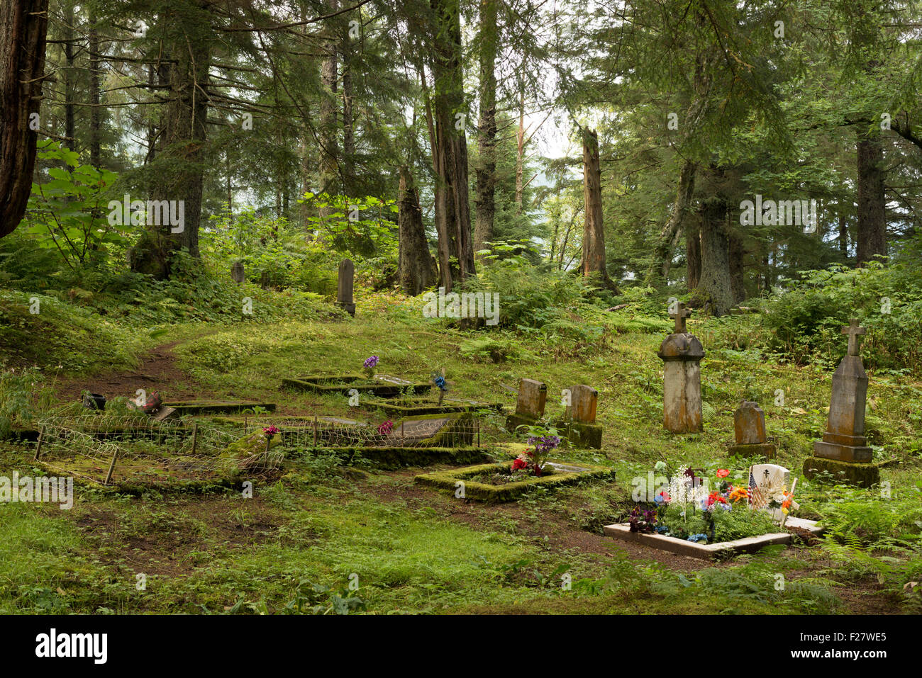 Russian Cemetery in Sitka, Alaska Stock Photo - Alamy