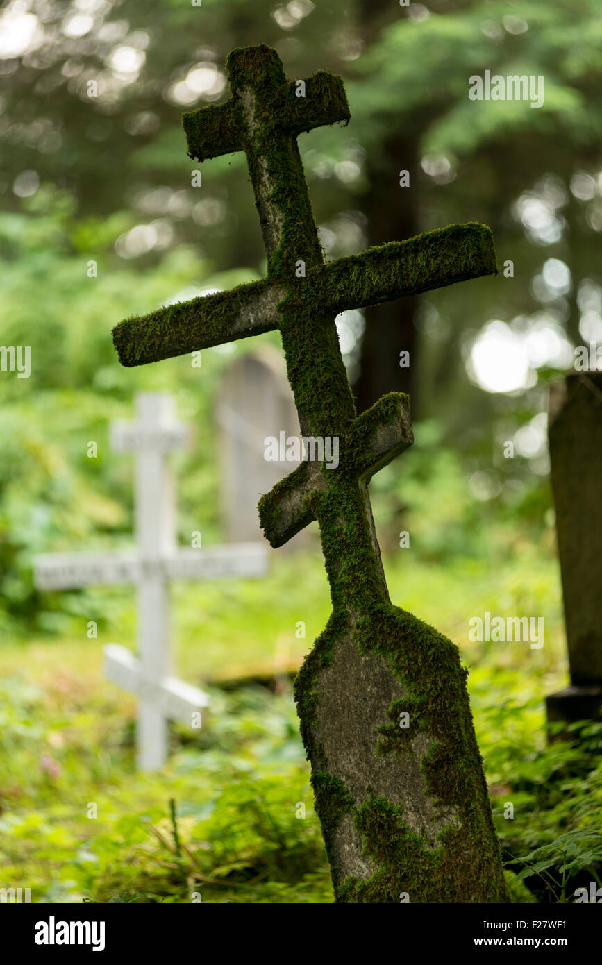 Russian Cemetery in Sitka, Alaska Stock Photo - Alamy