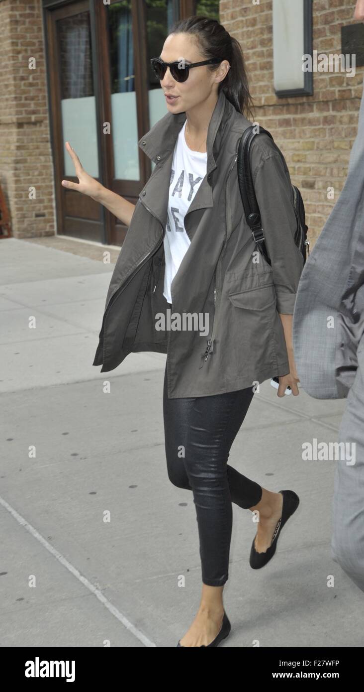 Gal Gadot leaving her hotel in New York Featuring: Gal Gadot Where: New ...