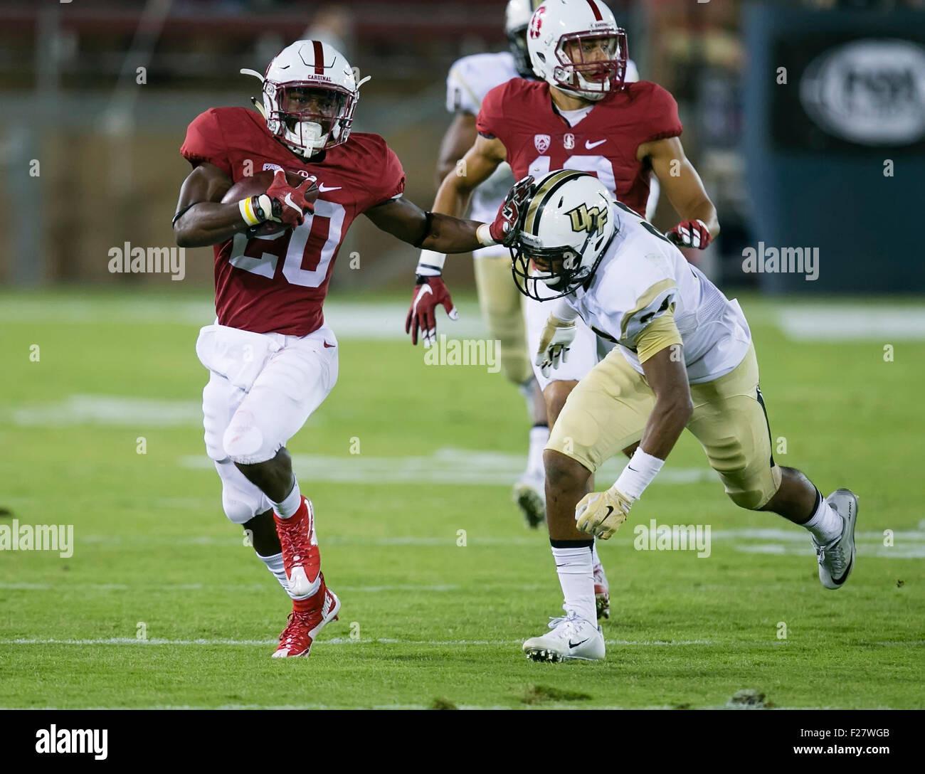 Palo Alto, CA. 12th Sep, 2015. Stanford Cardinal running back Bryce ...
