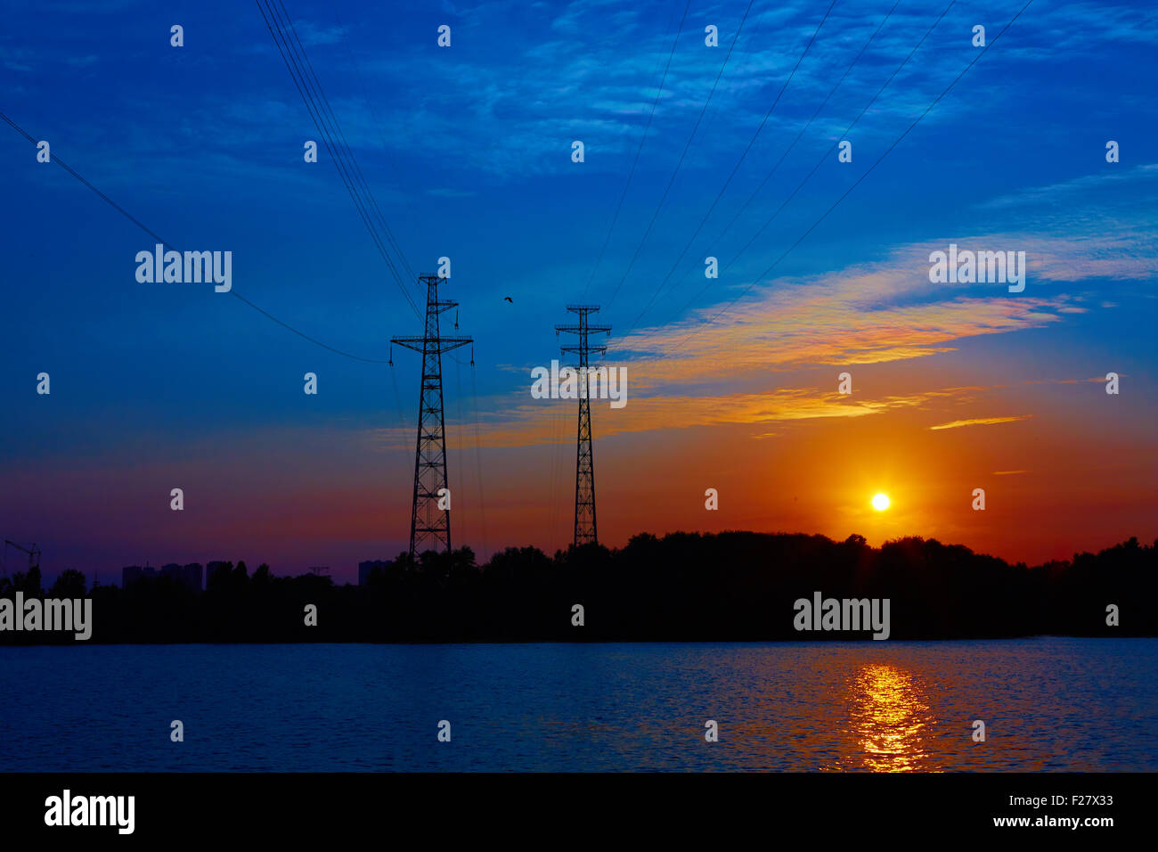Sunrise over the river Stock Photo - Alamy