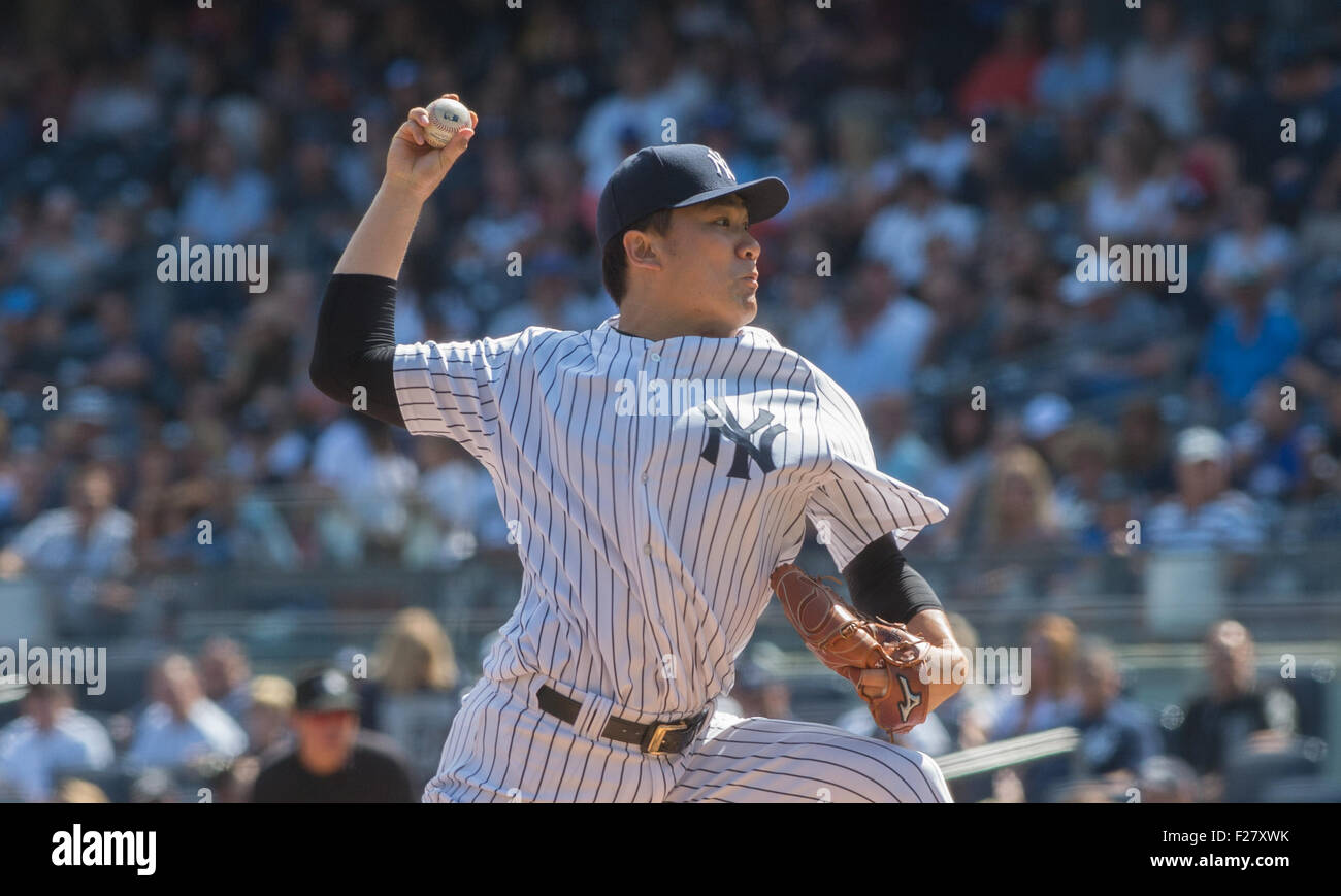 New York, NY, USA. 13th Sep, 2015. Yankees' pitcher MASAHIRO TANAKA in ...