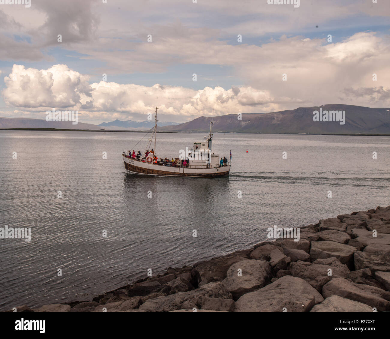 Reykjavik, Iceland. 28th July, 2015. A traditional Icelandic fishing ...