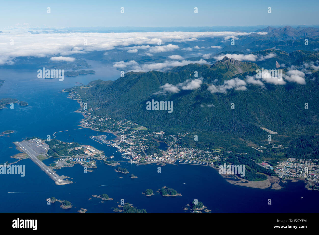 Aerial view of Sitka, Alaska Stock Photo - Alamy