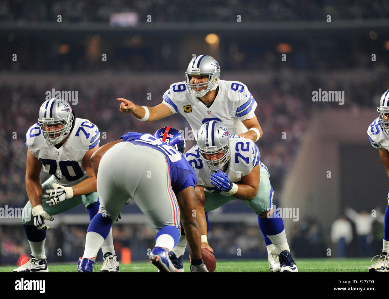 Sep 13, 2015: Dallas Cowboys quarterback Tony Romo #9 during an NFL ...