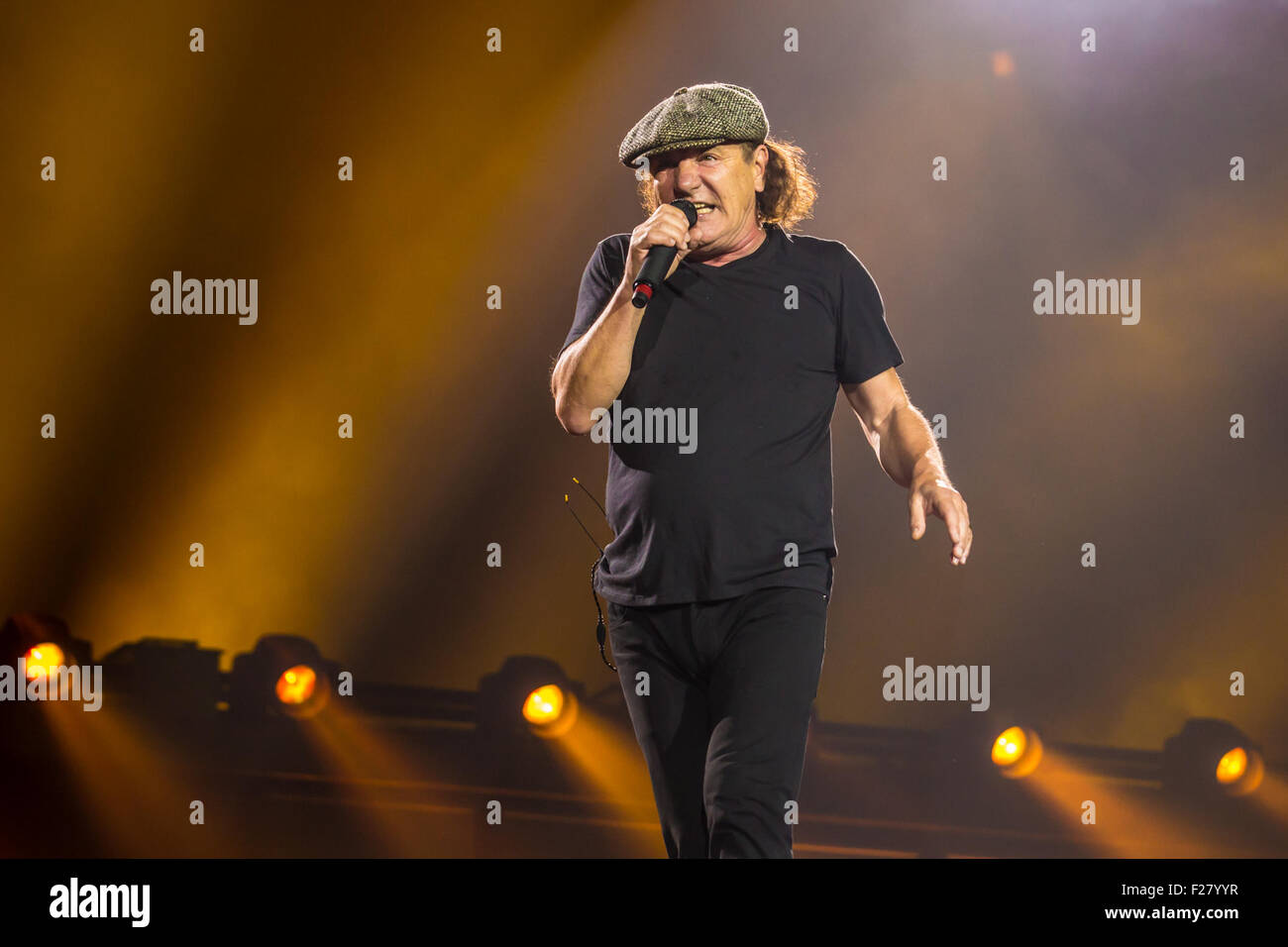 Detroit, Michigan, USA. 8th Sep, 2015. BRIAN JOHNSON of AC/DC ...
