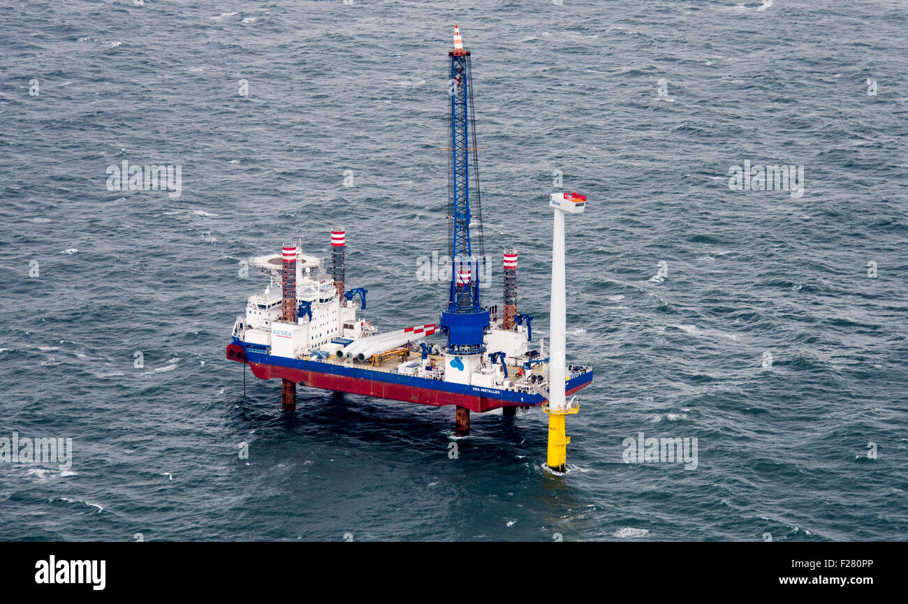 Sylt, Germany. 4th Sep, 2015. The "Sea Installer" engineering ship ...