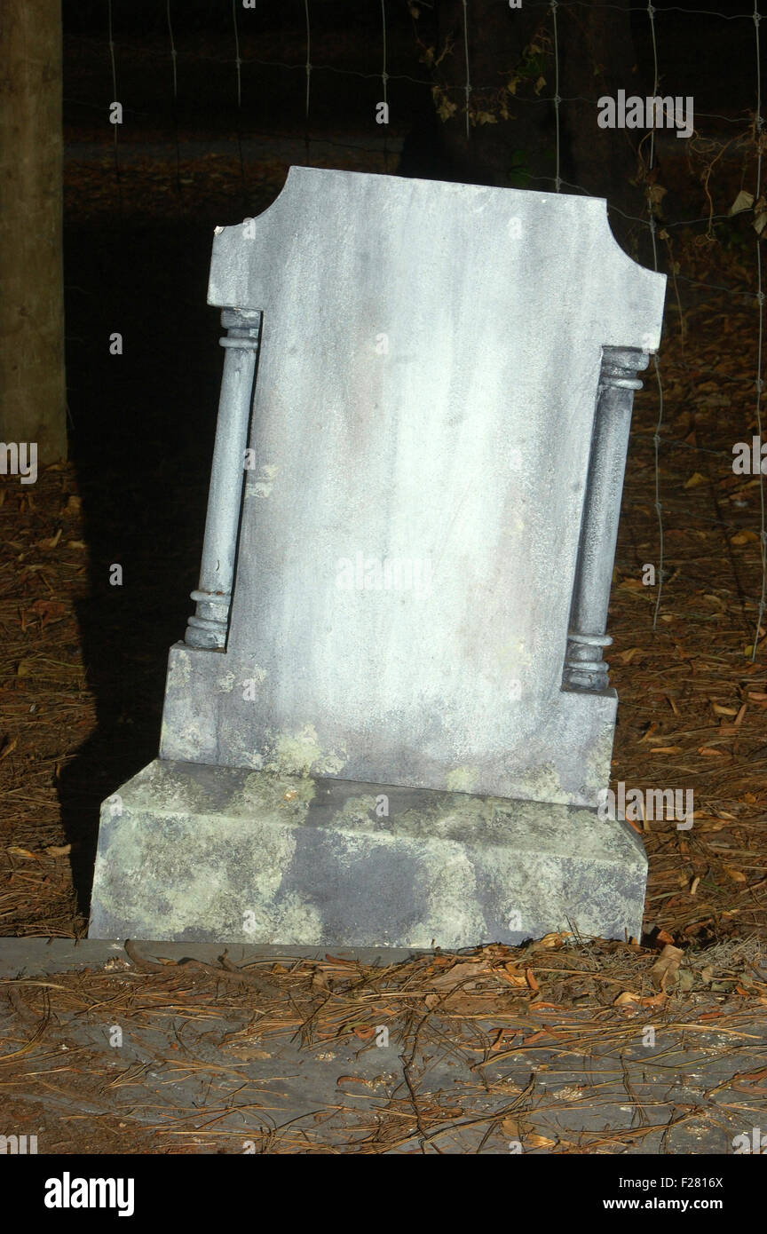 old nameless tombstone in cemetery setting Stock Photo - Alamy