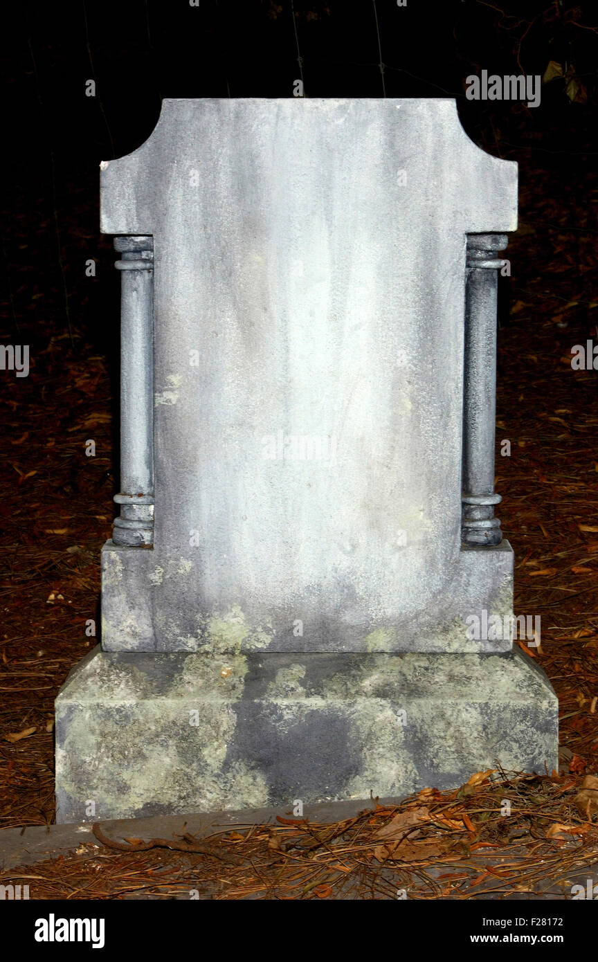 old nameless tombstone in cemetery setting Stock Photo - Alamy