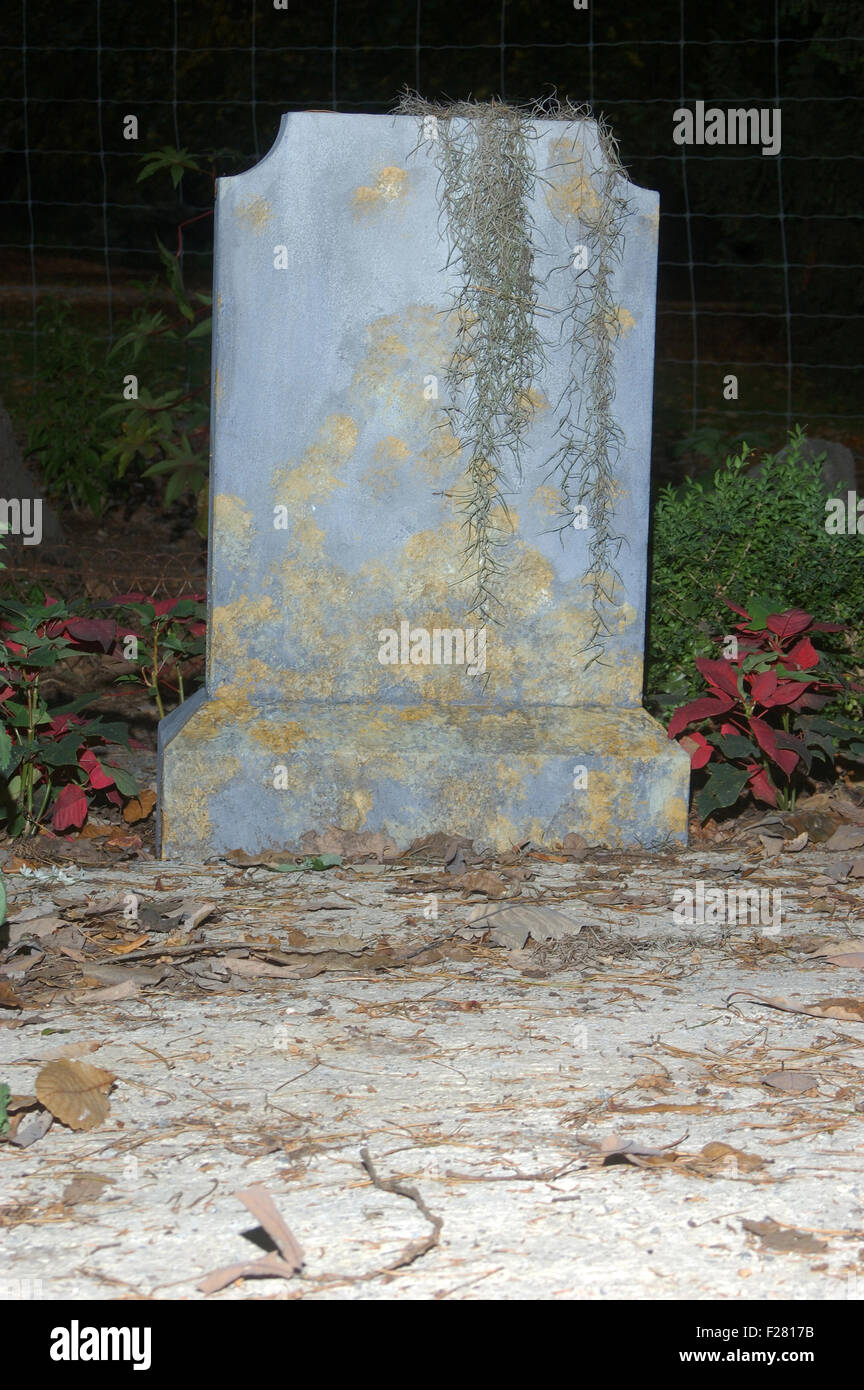 old nameless tombstone in cemetery setting Stock Photo - Alamy