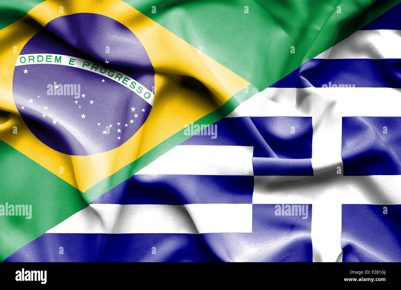 Brazil greek flag hi-res stock photography and images - Alamy