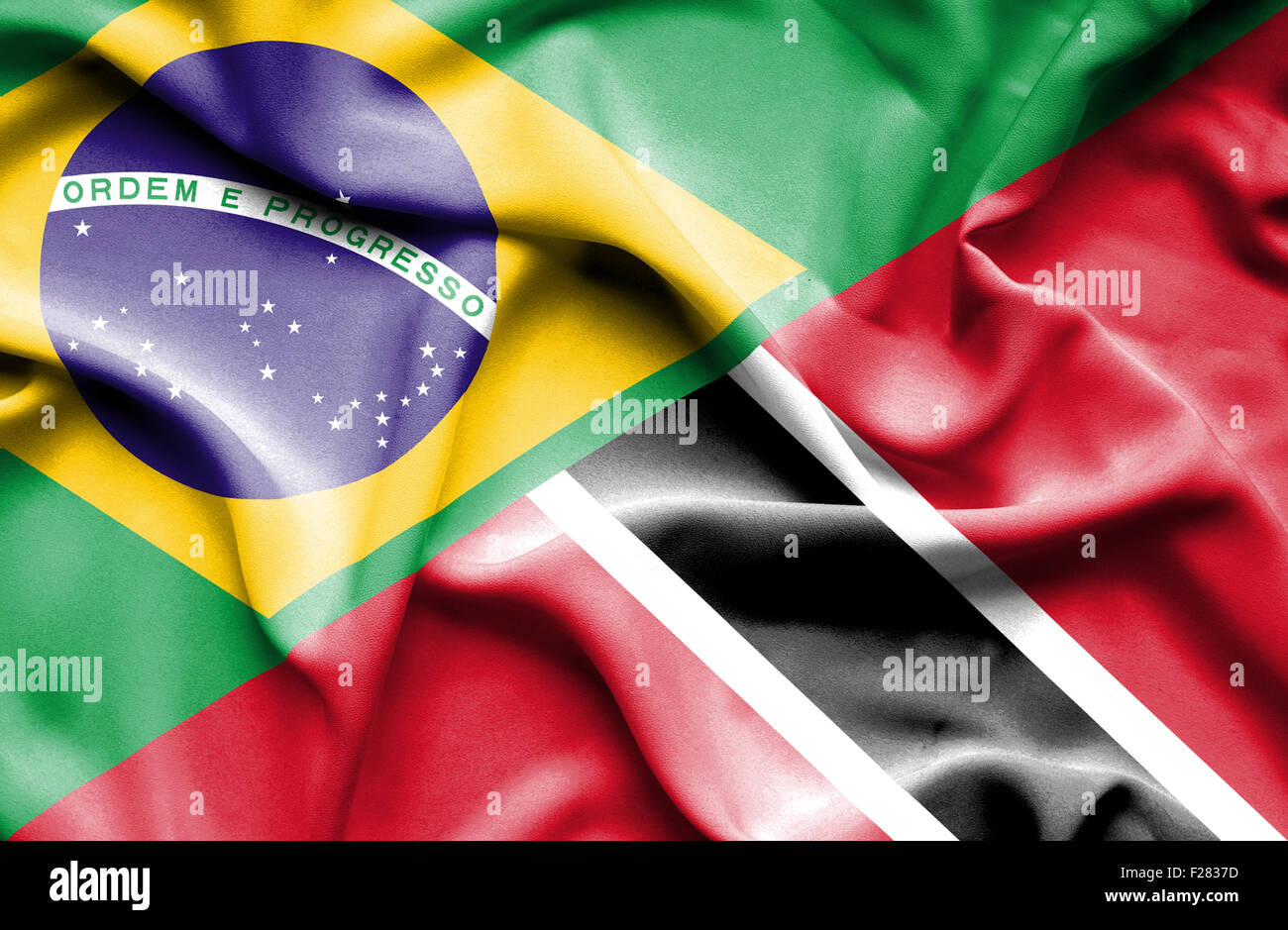 Waving flag of Trinidad and Tobago and Stock Photo - Alamy