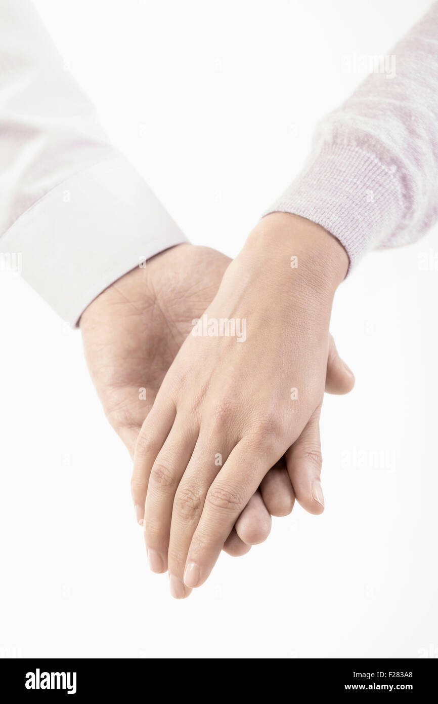 Woman holding out two hands hi-res stock photography and images - Alamy