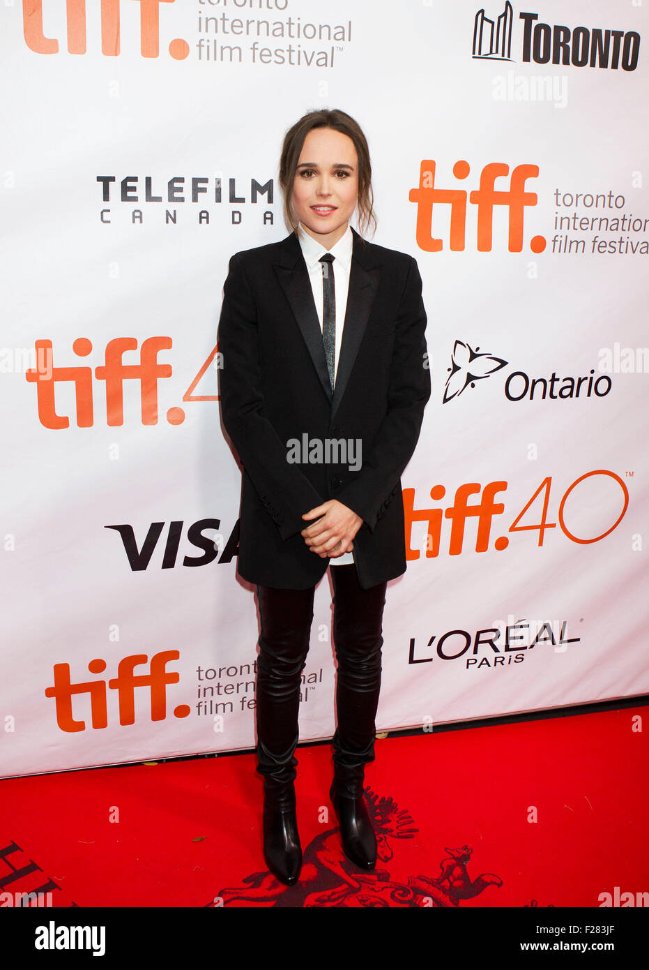 Toronto, Canada. 13th Sep, 2015. Actress Ellen Page poses for photos ...