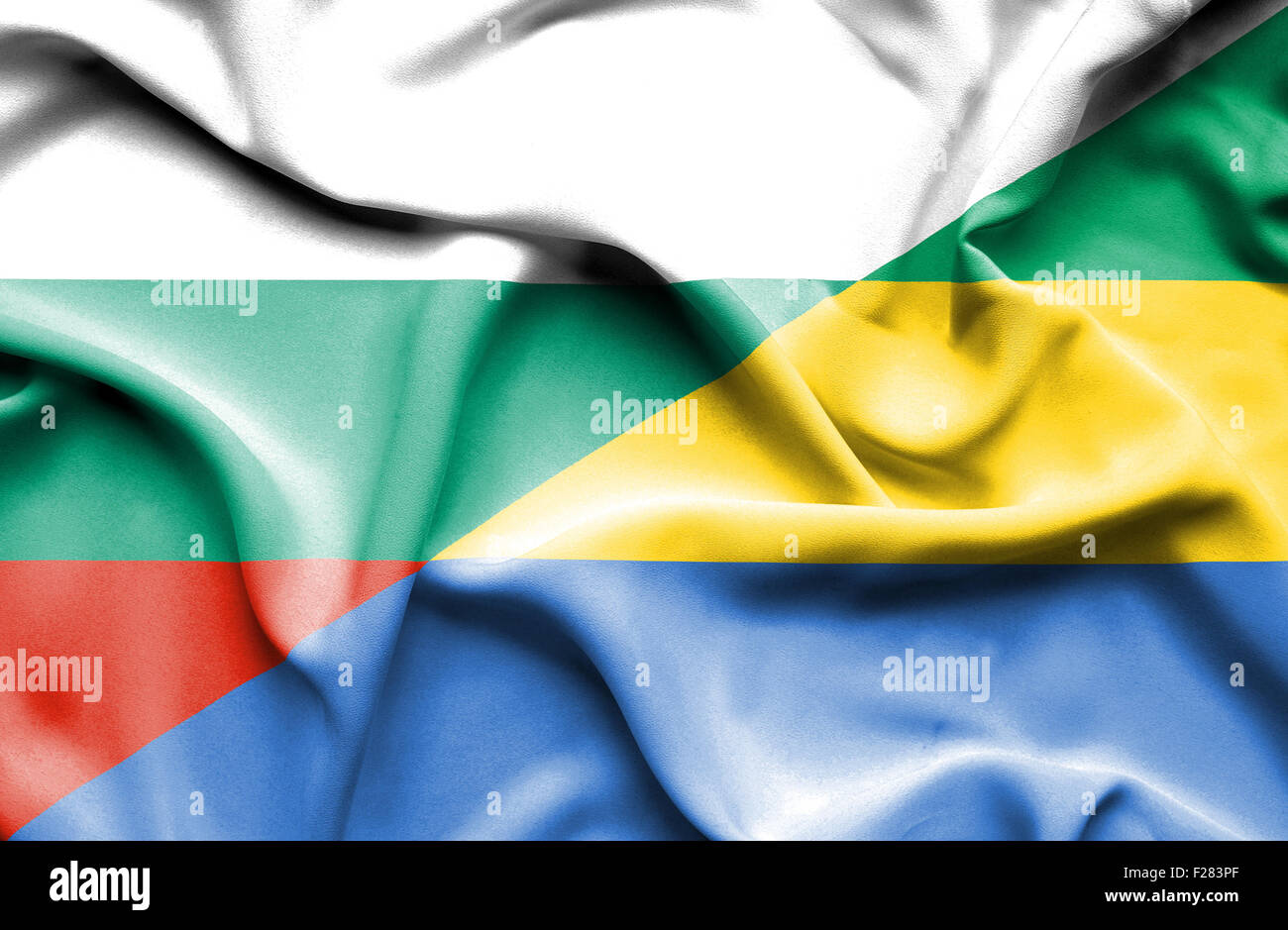 Waving flag of Gabon and Bulgaria Stock Photo - Alamy