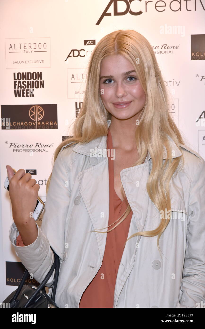 London, UK. 18th September, 2015. Becky Dejong is a model attends the ...