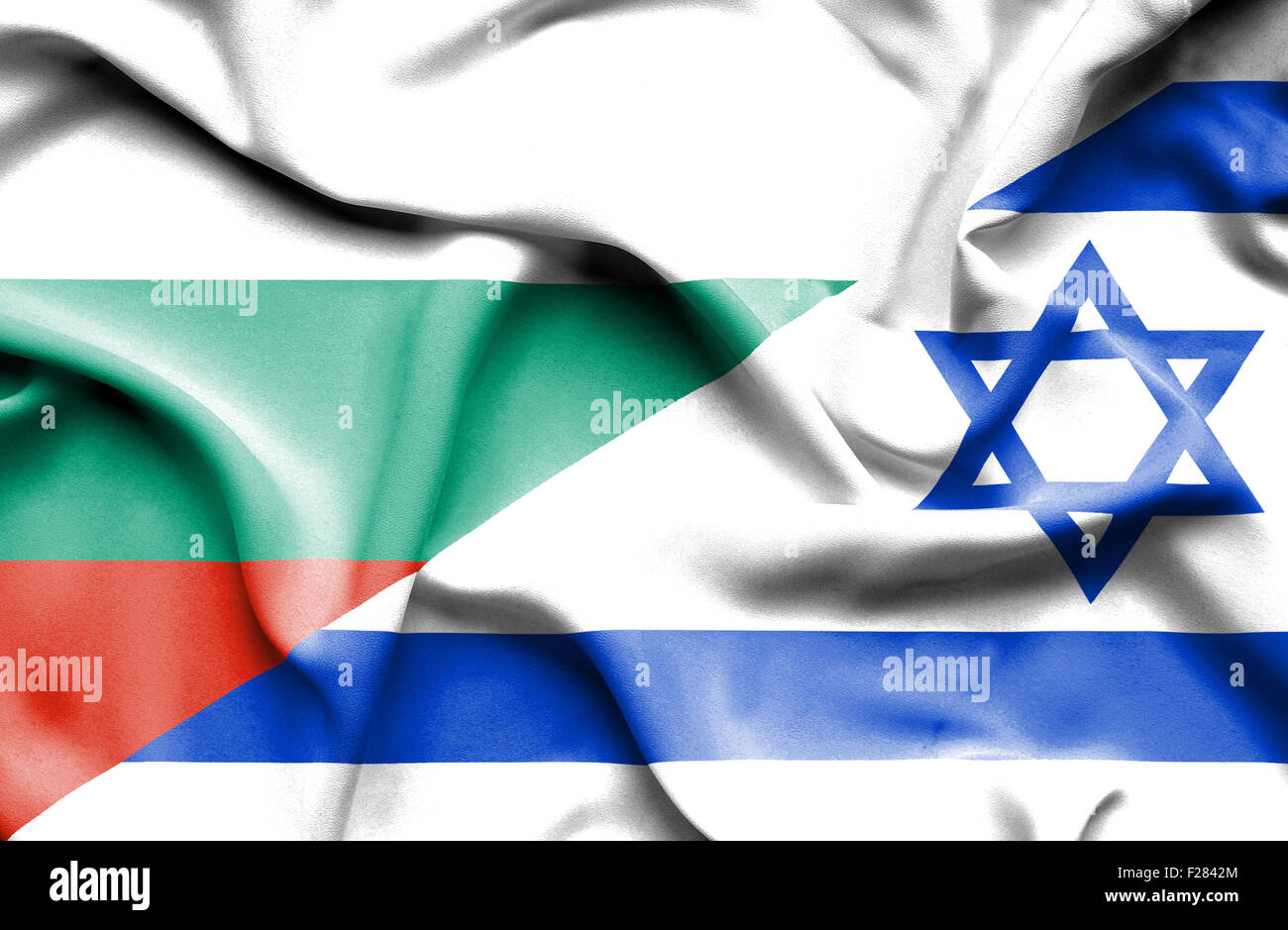 Waving flag of Israel and Bulgaria Stock Photo - Alamy
