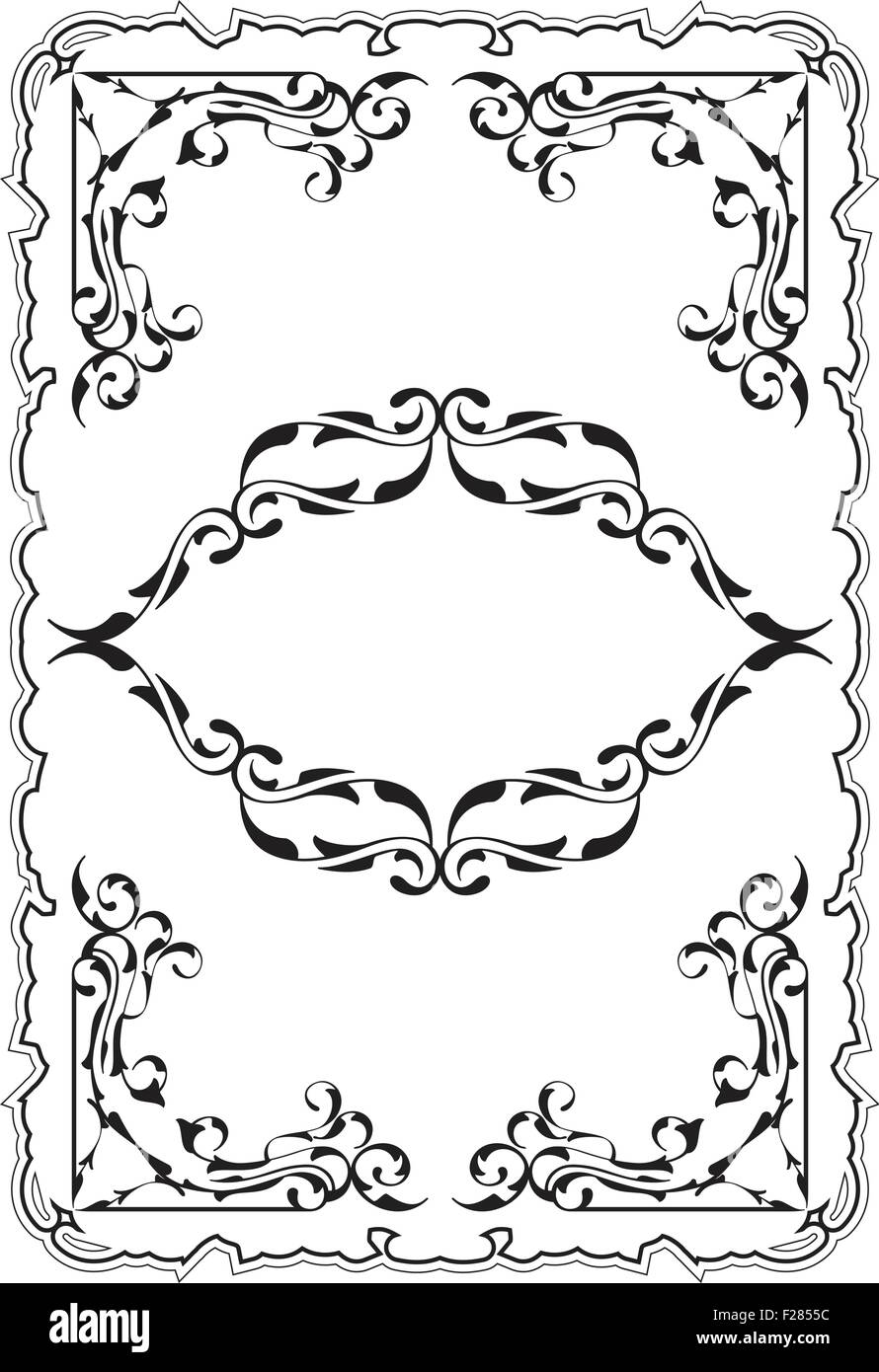Art vintage baroque frame is isolated on white Stock Vector Image & Art ...