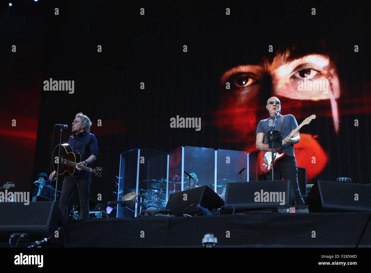 LONDON, UK, 26th June 2015: The Who on stage at the British Summer Time ...