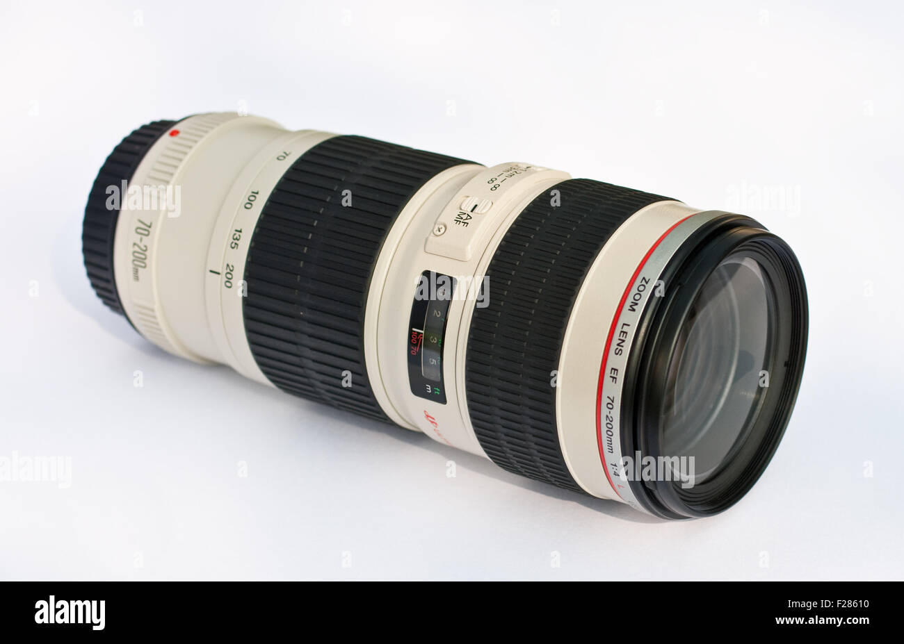 White Camera lens on the white background Stock Photo - Alamy