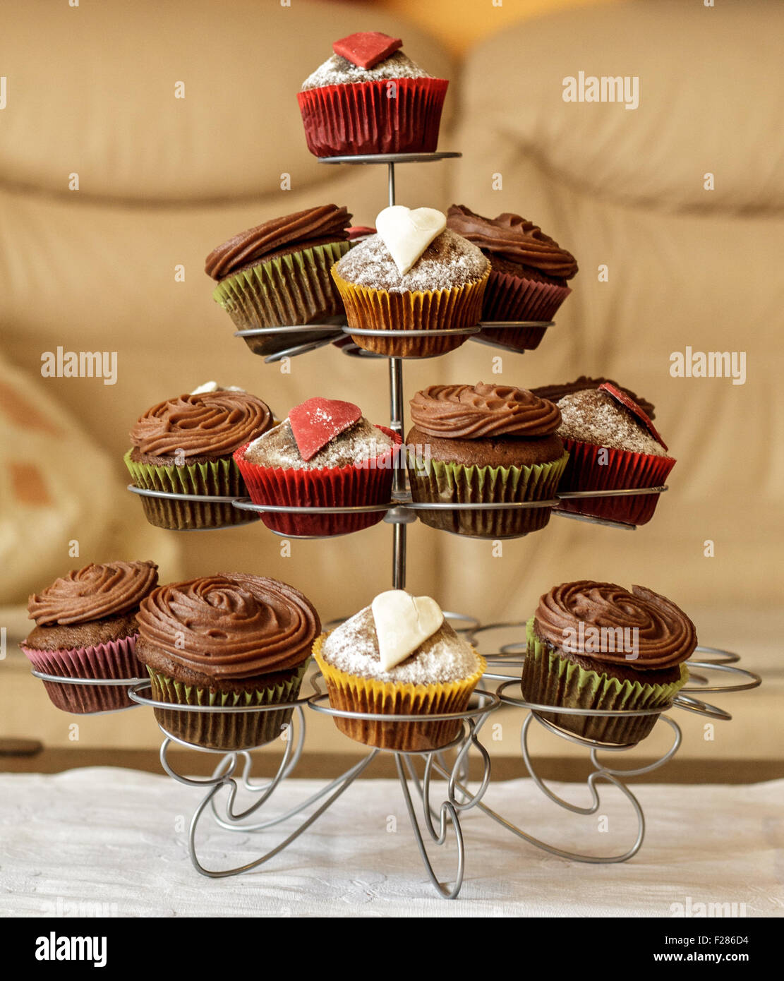 Cupcakes on a stand Stock Photo - Alamy