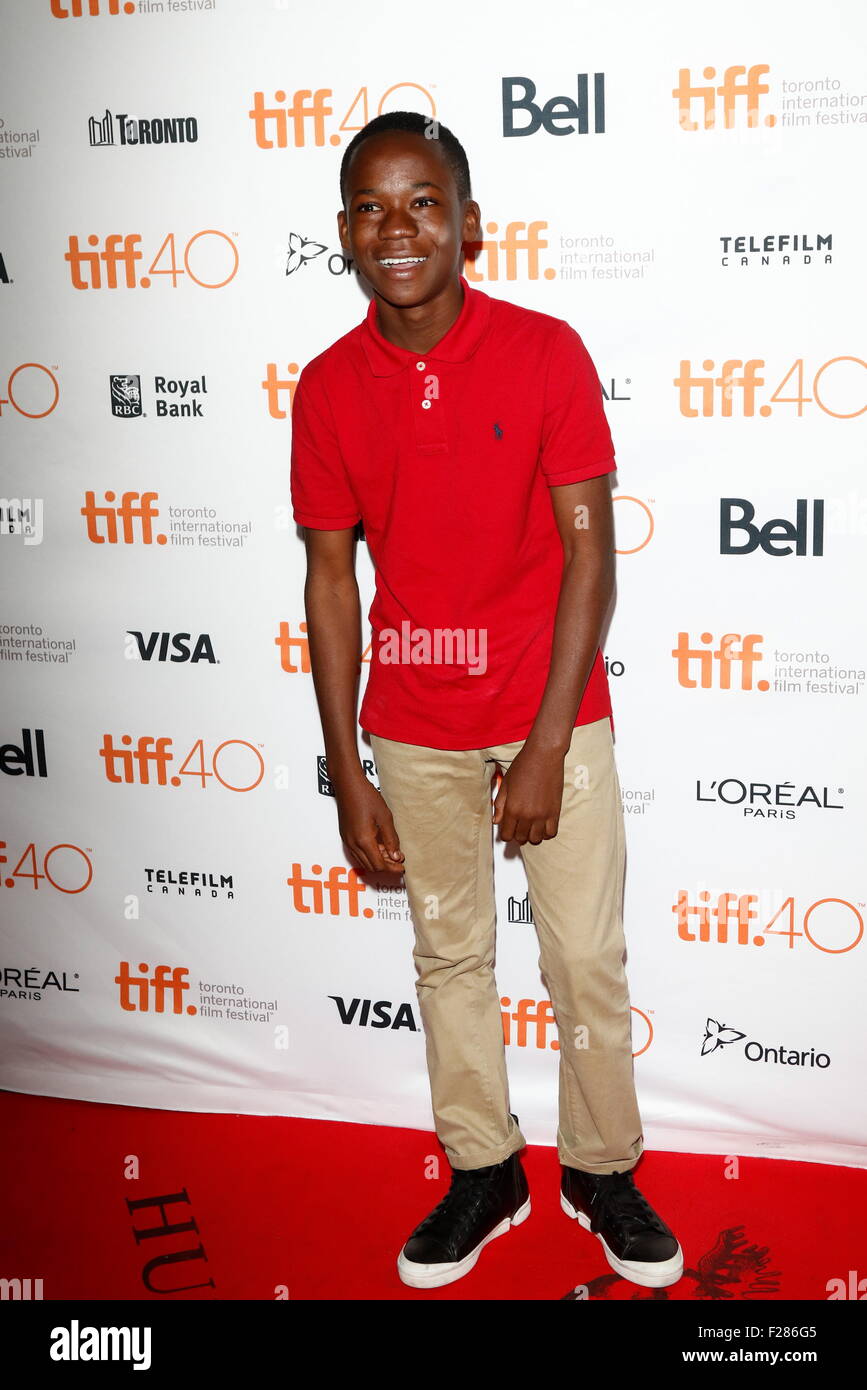 Actor Abraham Attah attends the premiere of Beasts Of No Nation during ...