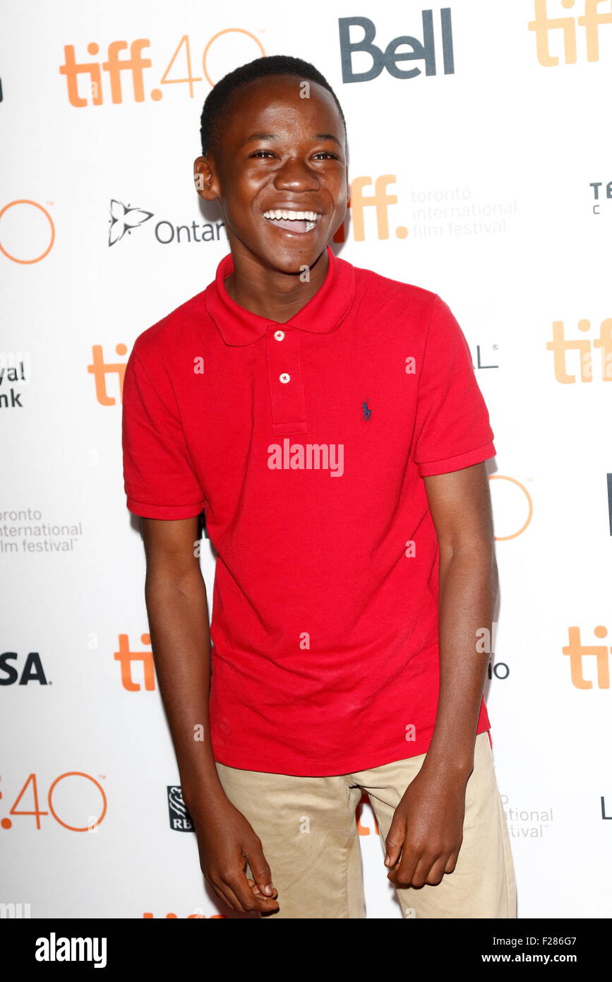Actor Abraham Attah attends the premiere of Beasts Of No Nation during ...