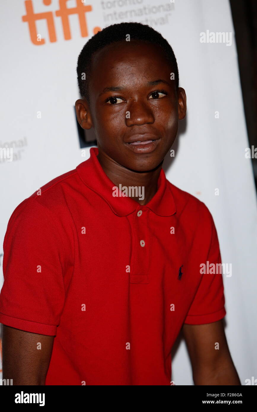 Actor Abraham Attah attends the premiere of Beasts Of No Nation during ...