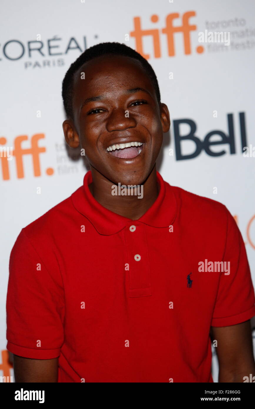 Actor Abraham Attah attends the premiere of Beasts Of No Nation during ...