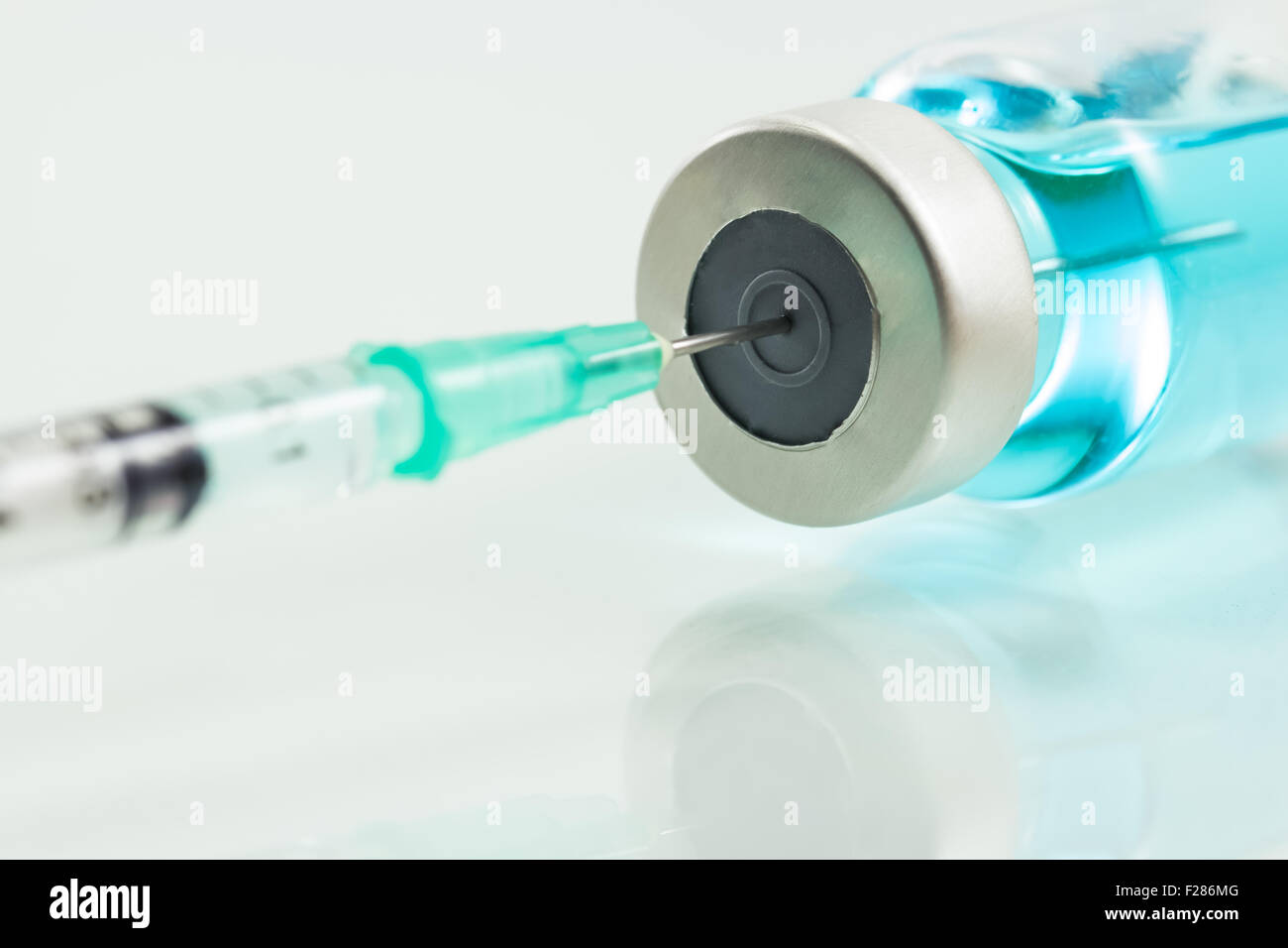 medical syringe and medicine isolated on white background Stock Photo ...