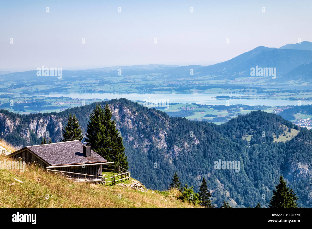 Breitenberg mountain in Tannheim range, Bavaria, Germany. Home with ...