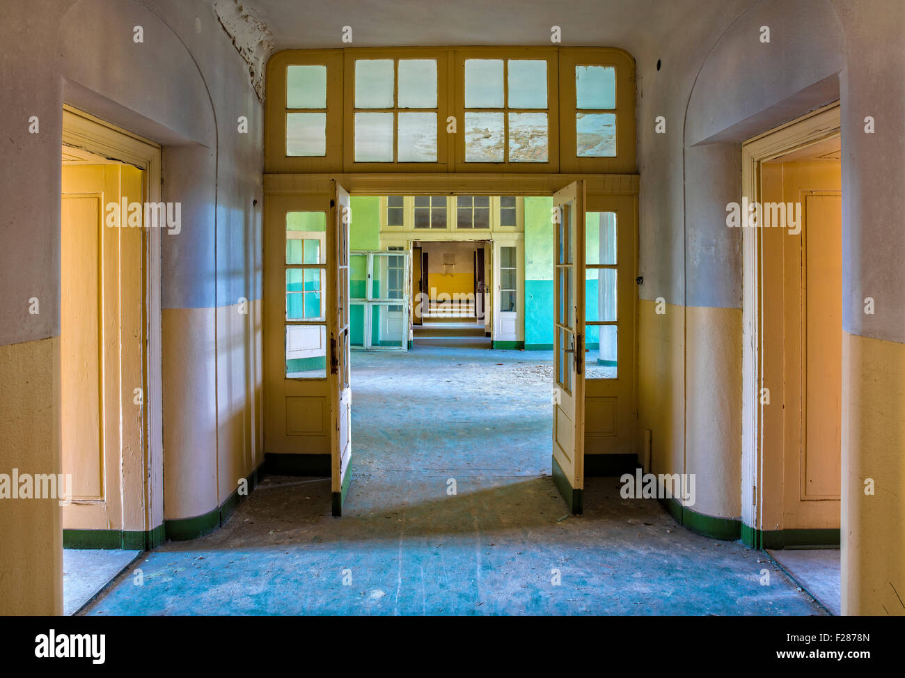 Hall in the former Russian officer barracks in Wünsdorf, Brandenburg ...