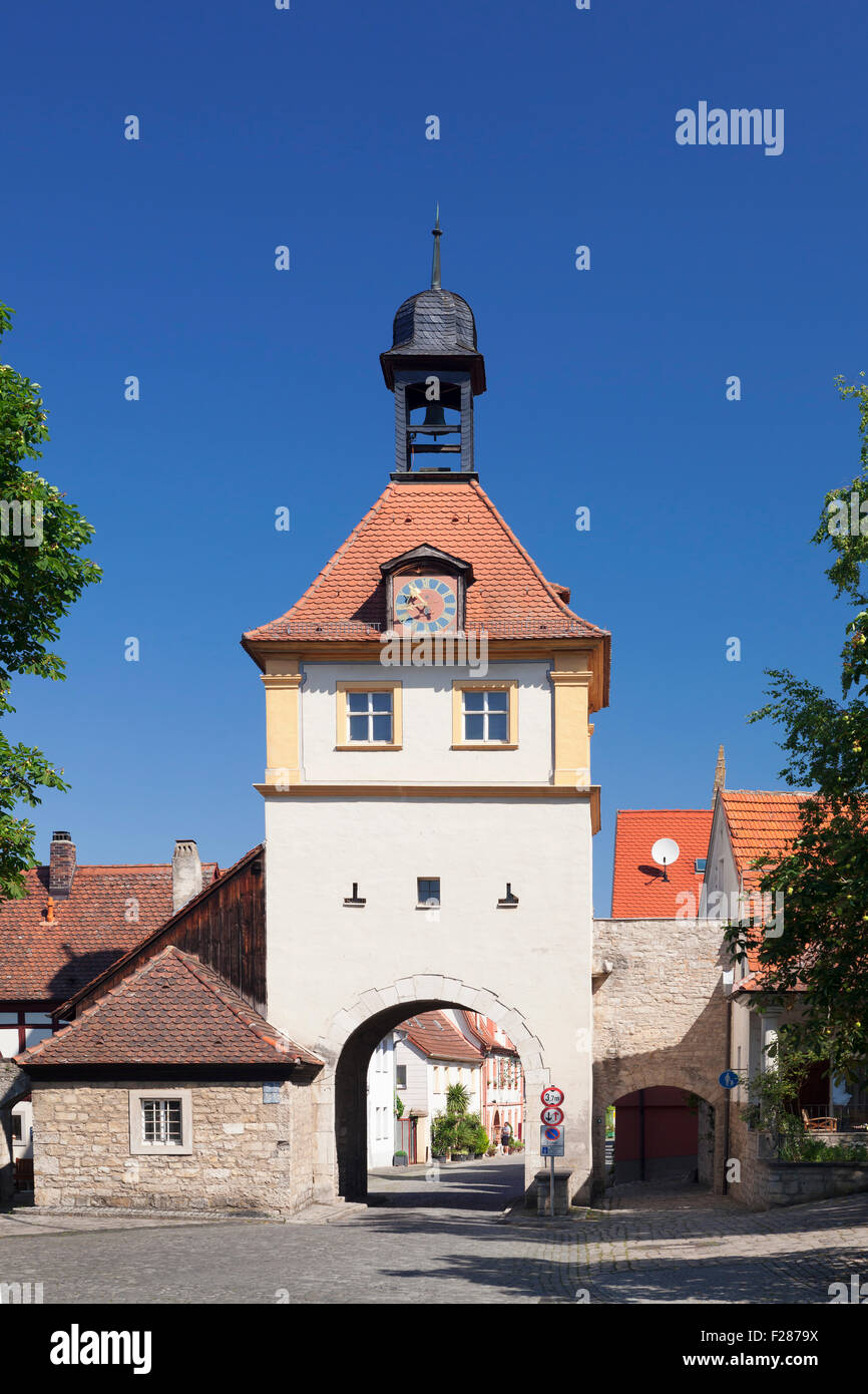 Ochsenfurt city gate, Sommerhausen, Lower Franconia, Bavaria, Germany ...