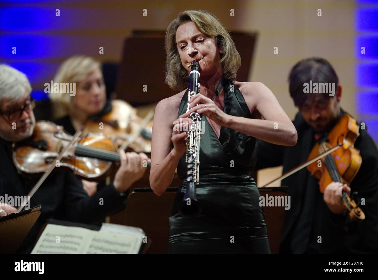 Prague, Czech Republic. 13th Sep, 2015. Clarinettist Sabine Meyer ...