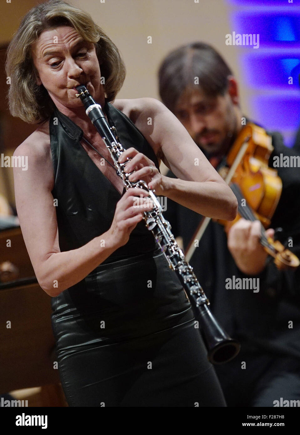 Prague, Czech Republic. 13th Sep, 2015. Clarinettist Sabine Meyer ...