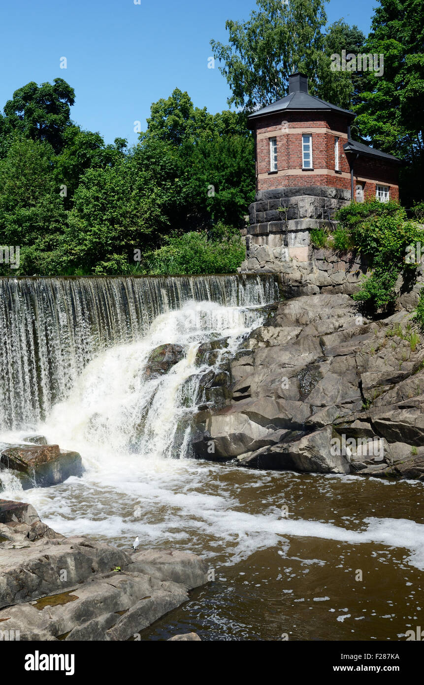 Waterfall in Vanhankaupunginkoski, Helsinki, Finland, vertical photo ...