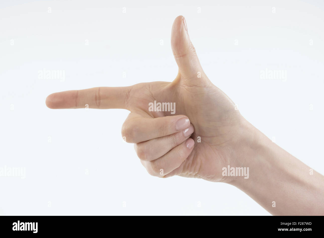 Woman pointing gun hi-res stock photography and images - Alamy