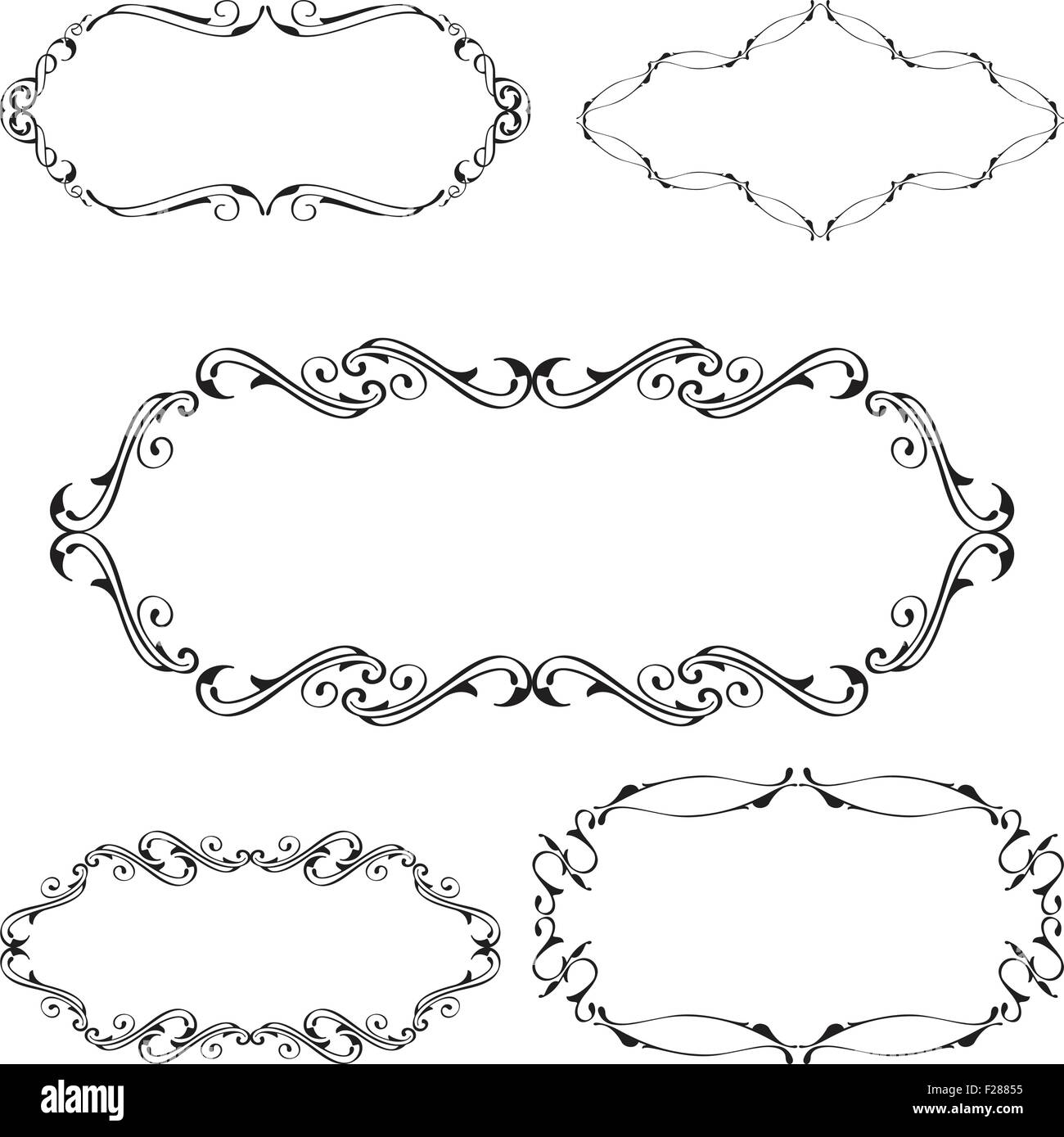 Baroque nice frame set is on white Stock Vector Image & Art - Alamy