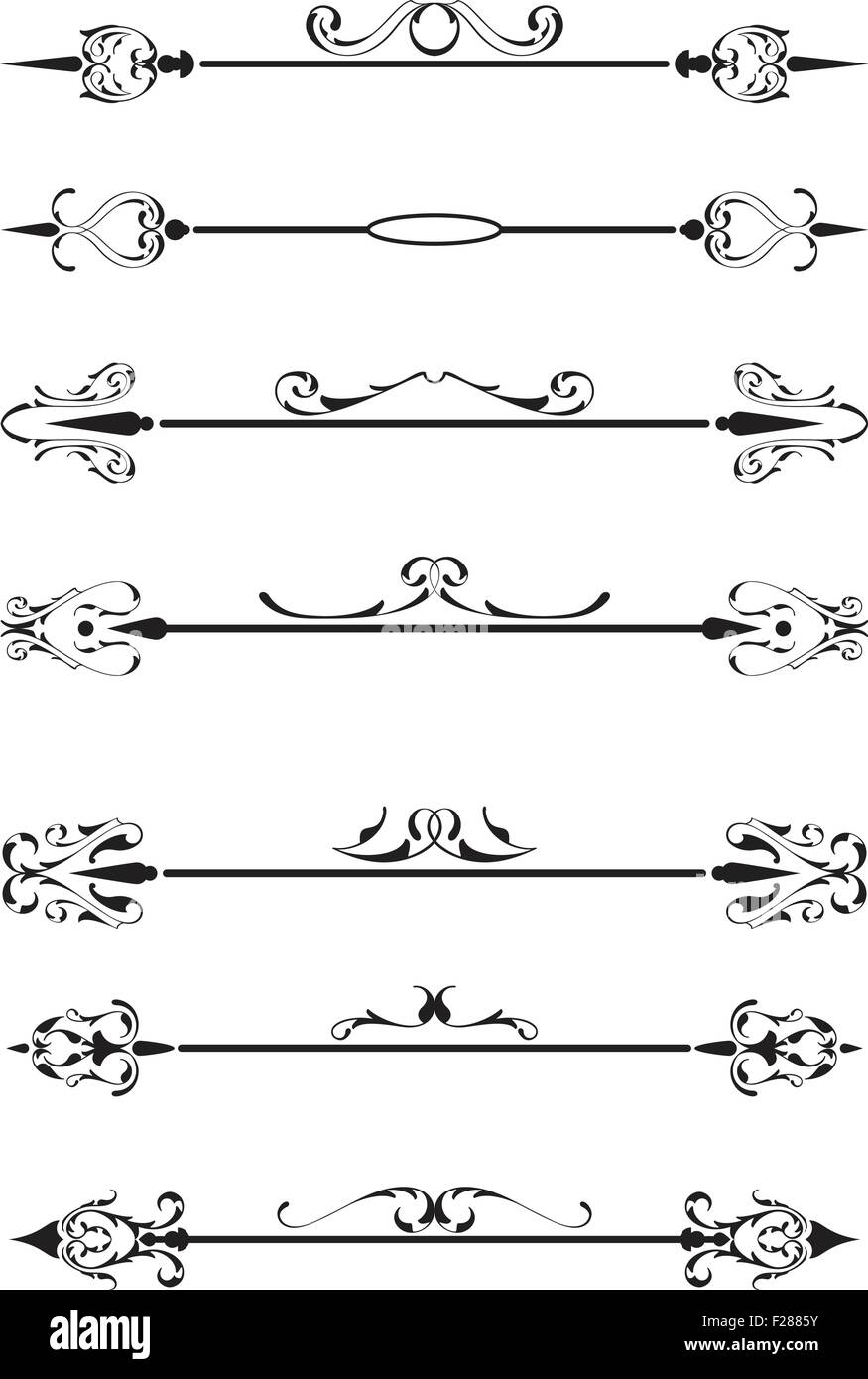 Divide design set is isolated on white Stock Vector Image & Art - Alamy