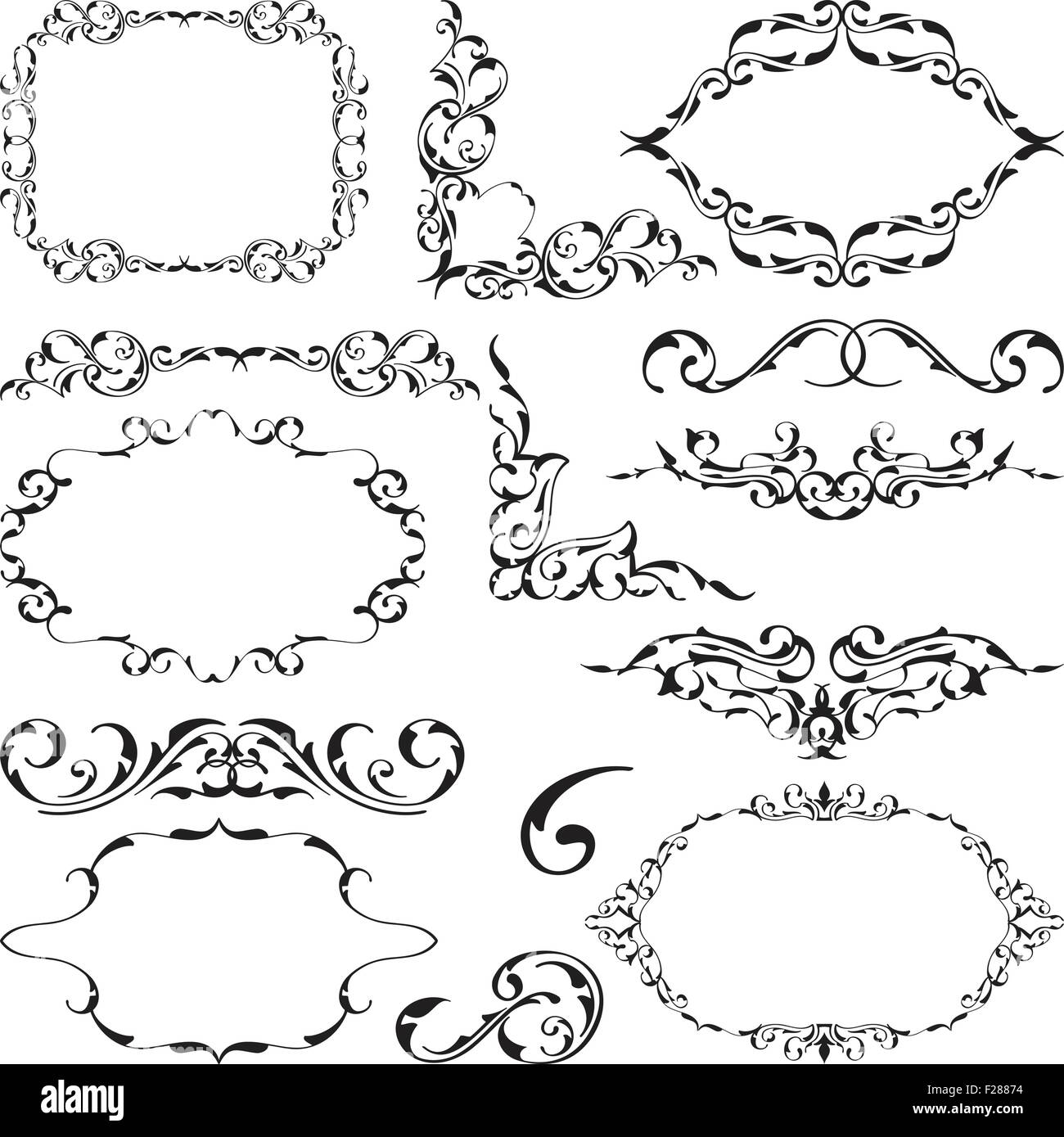 Ornate elements set Stock Vector Images - Alamy